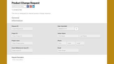 Technology templates | Contact form | Support Product Request Form