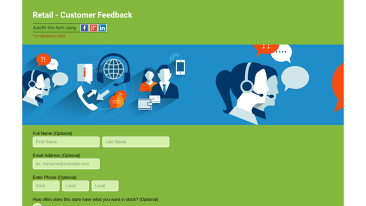 Non Profit templates | Other | Retail Customer Feedback Form
