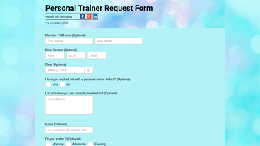 Sports templates | Contact form | Personal Trainer Request Form-4