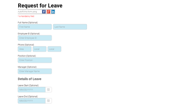Human Resources templates | Other | Request For Leave Form